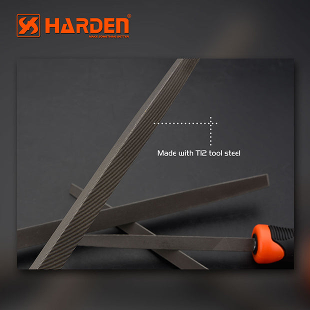 6", 8", 10", 12" Triangular Half Smooth File With Soft Handle – Harden ...