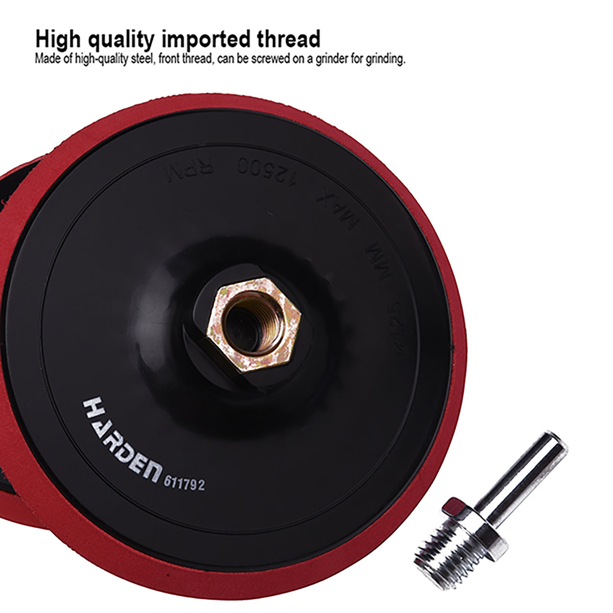 100,115,125mmX M10 Plastic Base Pad With Velcro – Harden Tools Philippines