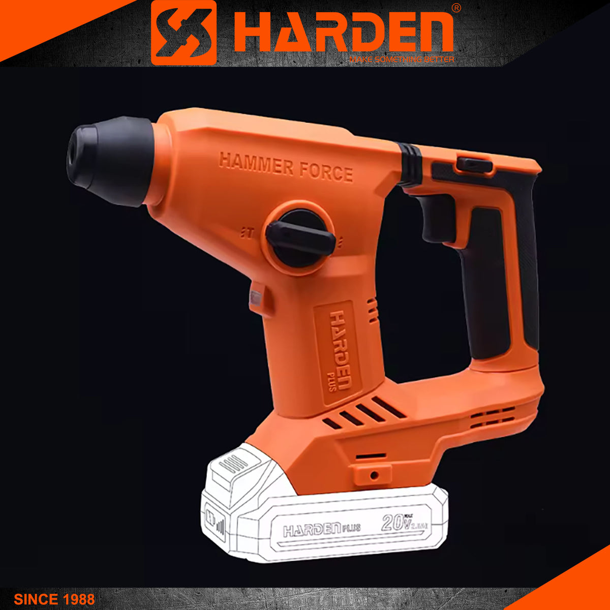 20V Cordless Rotary Hammer (BATTERY NOT INCLUDED) – Harden Tools ...