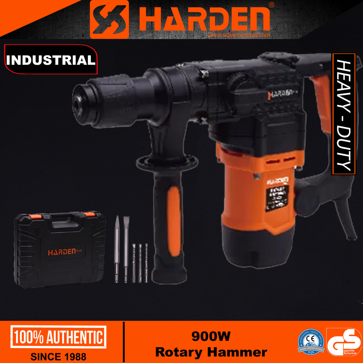 900W, 1050W, 1100W Rotary Hammer (INDUSTRIAL) – Harden Tools Philippines